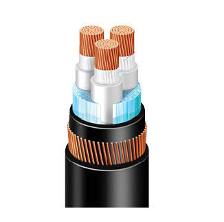 PVC à un noyau blindé de câble de basse tension de fil d'acier de XLPE engainé
