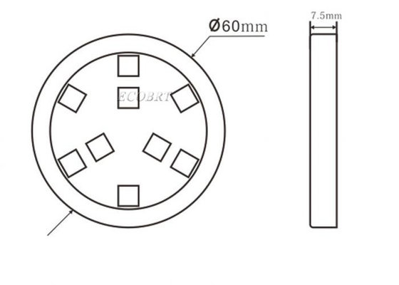 Le coffret de dessous rond a mené le bâti 1.8W SMD5050, lumières de surface de lumières de galet de basse tension