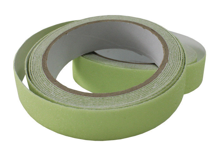 Single Sided Glow In The Dark Anti Slip Tape , PET Glow In The Dark Safety Tape