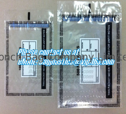 Cash Bags, security bag, deposit bag, coin bags, bank supplies, self seal bag, adhensive