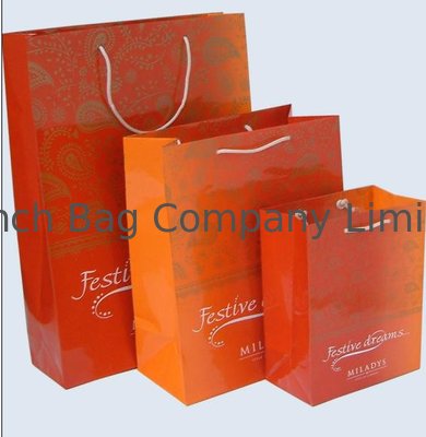 Matte / Gloss Lamination Paper Bags for Clothes , Shopping Gift Bag