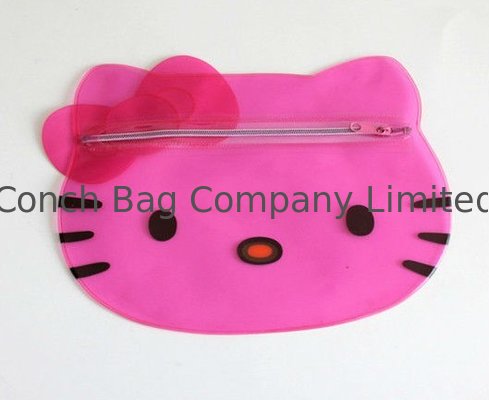 Cute Gift Clear PVC Bags with Embossed Printing , EN-71 ECO PVC Bag