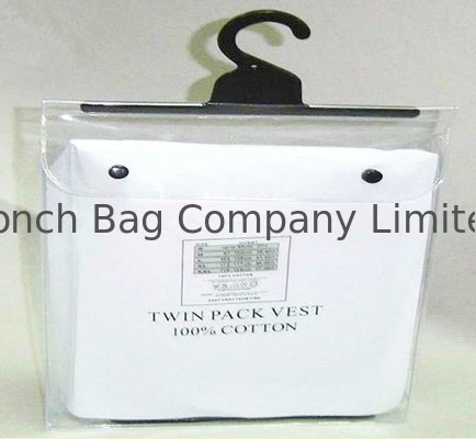 Recycle Printing Clear PVC Bags with Hook for Toys Storage , OHSAS18001