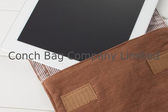 Polyester Cloth Tablet PC Pouch for 10.1 inch Tablet PC , Brown