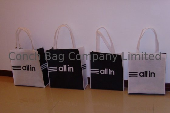 Silk screen Non Woven Shopping Bag for Supermarket , Pink / Red