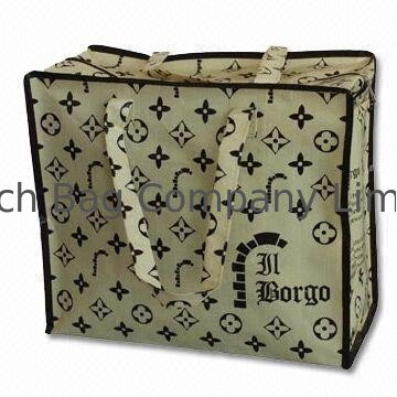 Reusable Glossy Non Woven Laminated Bags PP Advertising For Grocery Shop