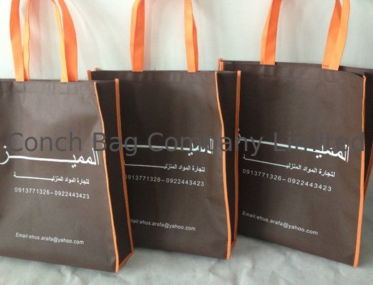 Eco-Friendly 80gsm Non Woven Fabric Bags Pantone Color With Handle