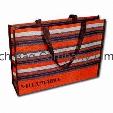 Red pp Non Woven Tote Bags / Laminated Non Woven Shopping Bag