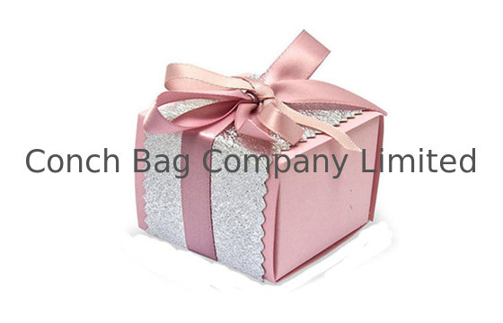 Elegant Gift Box Coated Paper / Drawer Type Gift Box With Ribbon Tied