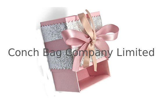 Elegant Gift Box Coated Paper / Drawer Type Gift Box With Ribbon Tied