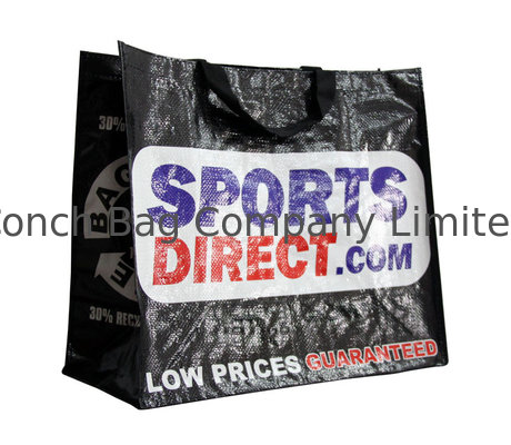 JONSADLE Black Polypropylene Woven Shopping Bags, Custom Printed PP Carry Bag