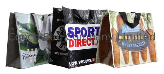 JONSADLE Black Polypropylene Woven Shopping Bags, Custom Printed PP Carry Bag