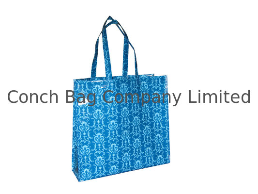 Houndstooth Pattern PP Woven Shopping Bags Water Proof With 4C Printing