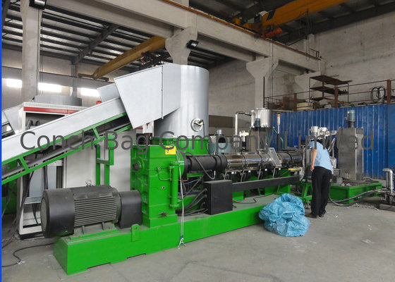 PP woven bag granulator machine for recycling and pelletizing with single screw