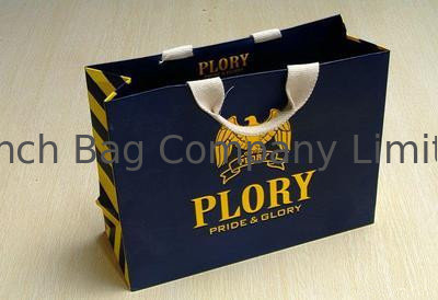 Logo Printed Shopping Paper Bag Black PP Woven Recyclable Pantone Colors