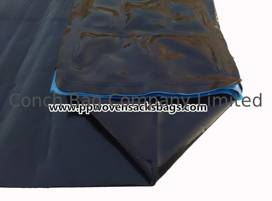 Black PE Plastic Valve Sealed Bags for Packing Activated Carbon / 25kg Valve PE Sacks