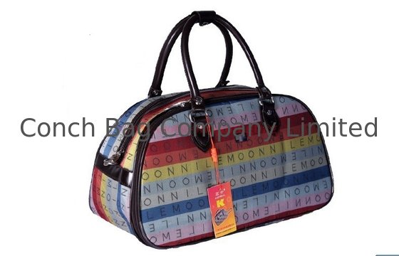 Colorful womens cloth travel bags with English letters for outdoor sports