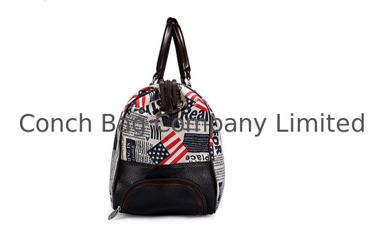 Cute cartoon pattern durable 20 inch cloth travel bag with wrapped dual handle