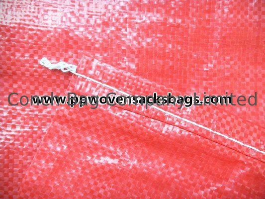 Customized Red PP Woven Bags / 25kg PP Sacks for Packing Plastic Pellets / Food / Chemical