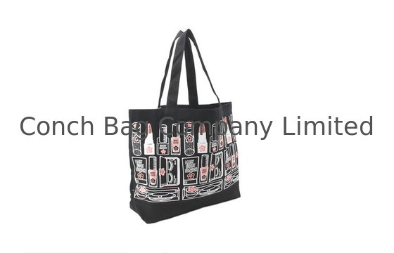 Promotional Cosmetic pattern Canvas Cloth shopping shoulder bag for women