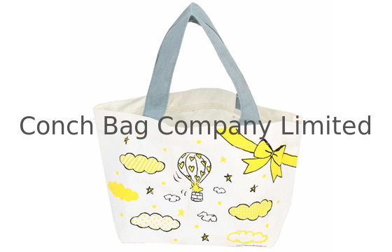Cartoon pattern durable Cloth shopping hand bag heat pringting for snacks