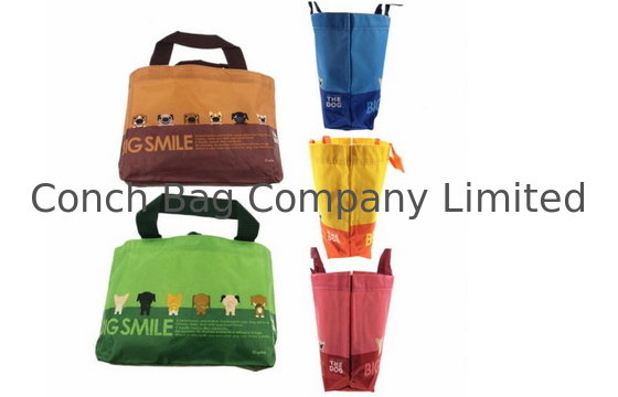 Promotional blue canvas polyester cloth shopping bag for environmentalists