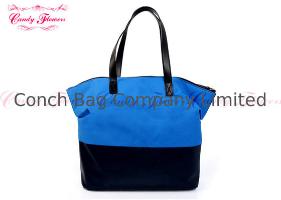 Blue and Black big cloth tote bags for women , shoulder tote bags