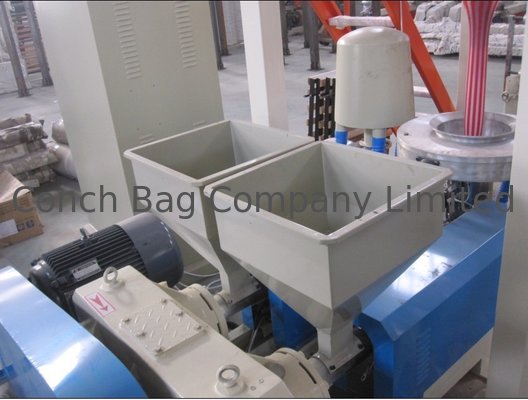 Double Color Striped T - Shirt Bag HDPE Film Blowing Machine Aluminum Shape Ring