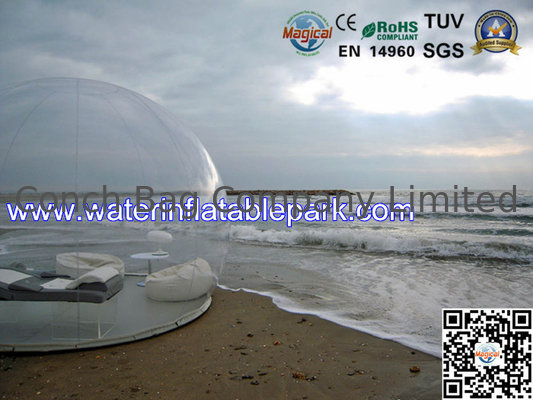 1.0mm Clear PVC Inflatable Lawn Bubble Tent For Family Rest Sleep