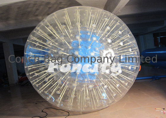 Clear PVC / TPU Inflatable Zorb Ball with 3m outer diameter / 2m inner diameter with Ramp