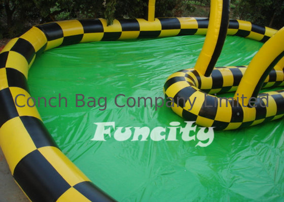 Clear PVC / TPU Inflatable Zorb Ball with 3m outer diameter / 2m inner diameter with Ramp