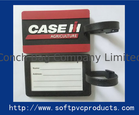 Promotion Gifts Plastic PVC Luggage Tag , OEM Soft PVC Travel Luggage Tags