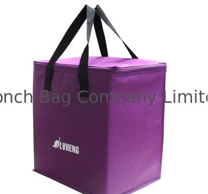 Large purple lunch tote bag for ladies girl 900D / 1680D oxford