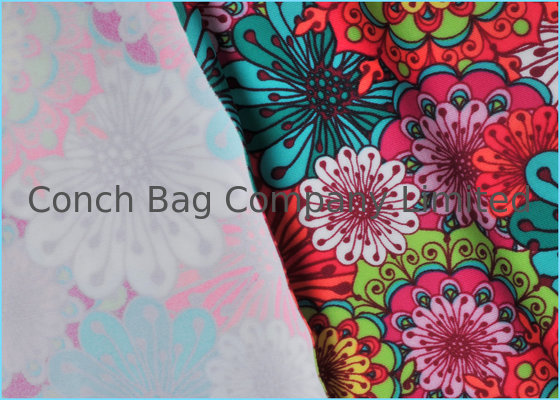 Floral Dress Fabric / Matt Nylon Lycra Printed Spandex Fabric  1.5m*220gsm