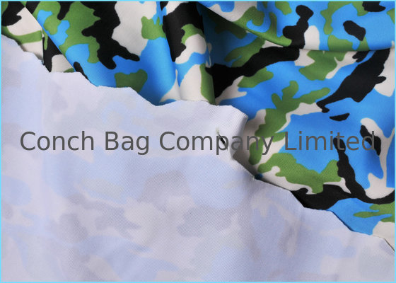 Nylon Lycra Camouflage Fabric /  4 Way Stretch Warp Knitted Printed Spandex Fabric  1.5m*220gsm