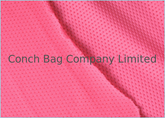 Pink 4 Way Customized Polyester Spandex Stretch Mesh Fabric for Outdoor Cloth , Interlining