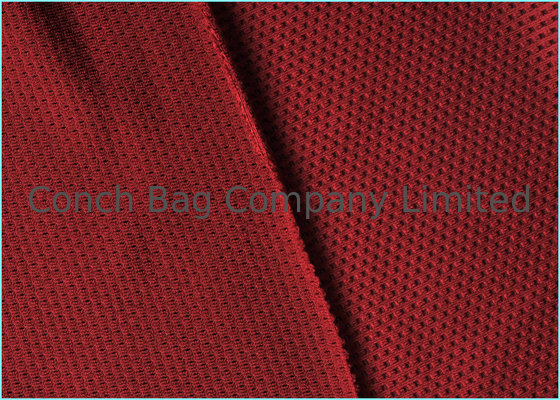 Wine Red Dri-fit Polyester Spandex 4 Way Stretch Mesh Fabric Wholesale for Sport Clothes