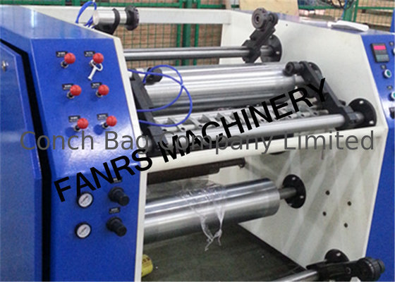 Non Woven Fabrics Rewinding And Slitting Machine With Automatic Perforating Setting System