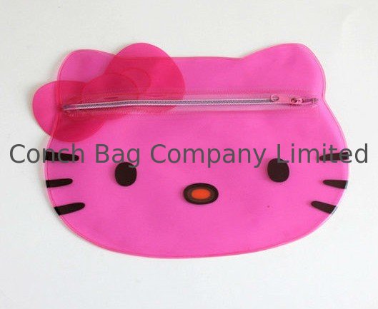 Cute Gift Clear PVC Bags with Embossed Printing , EN-71 ECO PVC Bag