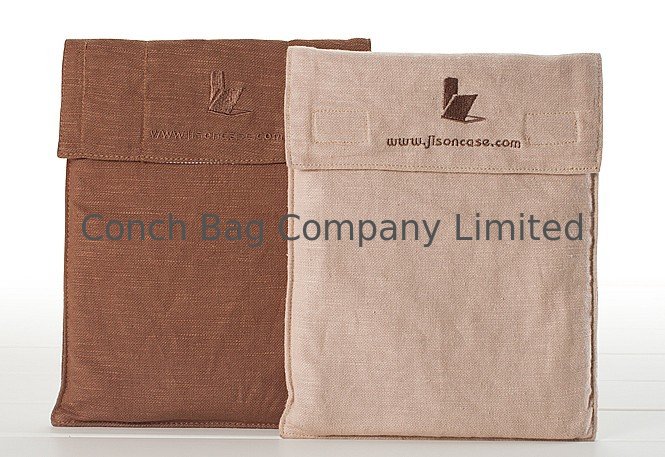 Polyester Cloth Tablet PC Pouch for 10.1 inch Tablet PC , Brown
