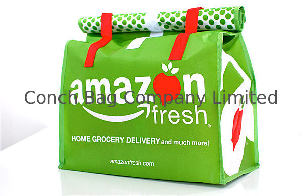 80gsm Green Non Woven Fabric Laminated Bags , Silk Screen Printing Non Woven Shopping Tote