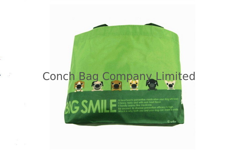 Eco friendly reuseable green cloth shopping bag foldable , Small picnic bags