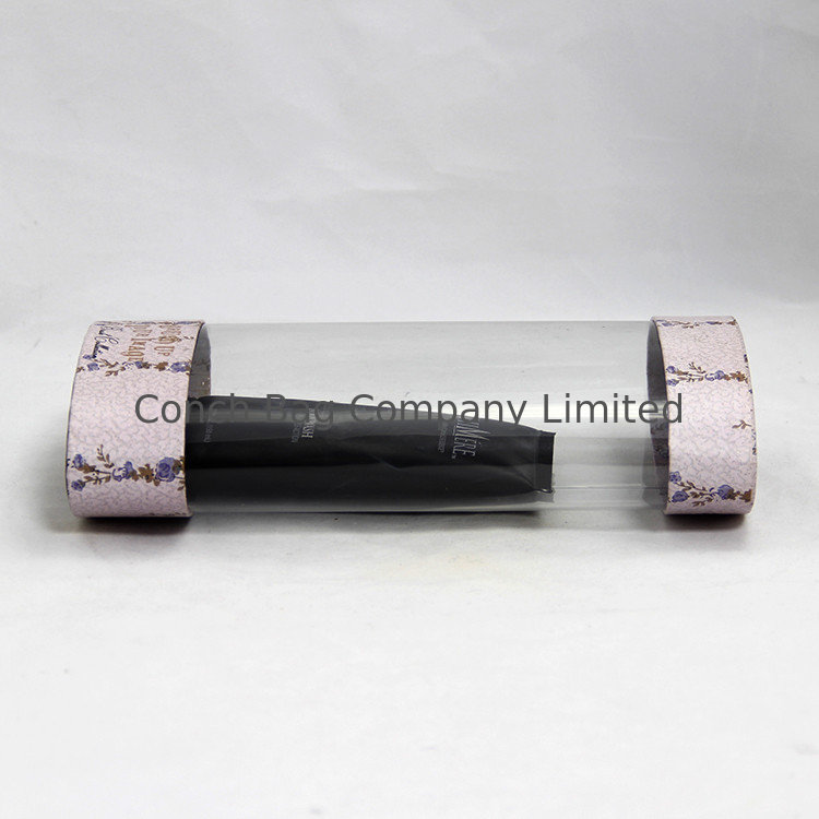 Unique Designed Plastic and Paper Composite Cans with Clear PVC for Displaying Products