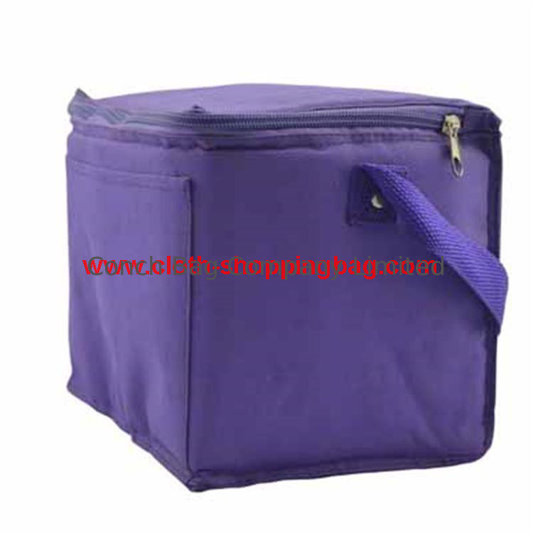 Eco friendly purple built lunch bag for women man , lunch tote bag