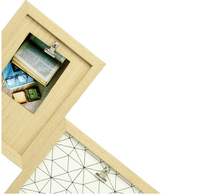 Creative Frame with Clips for 3 Photos Family Multi Photos Frames Collage Easy Quick Change Photo Collage Hang on Wall