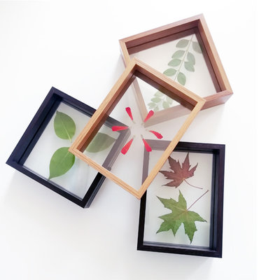 Modern Style Double Sided Glass Photo Frame Flower Plant Portrait Display Frame Holder molduras para fotos