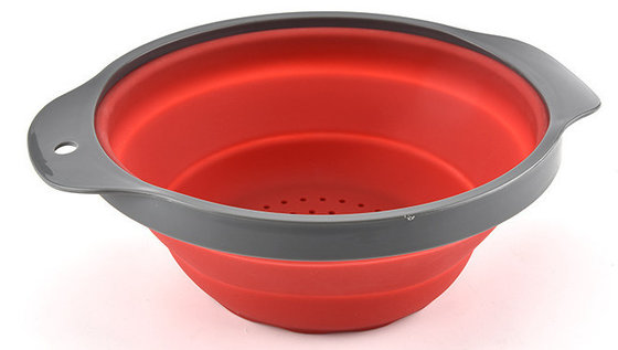Food-grade silicone foldaway fruit basket collapsable vegetable colander