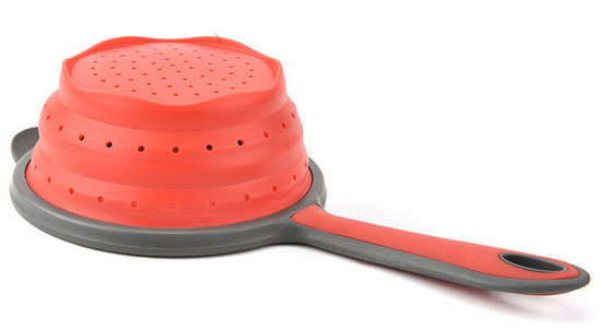 Food-grade silicone foldaway fruit basket collapsable and portable vegetable colander