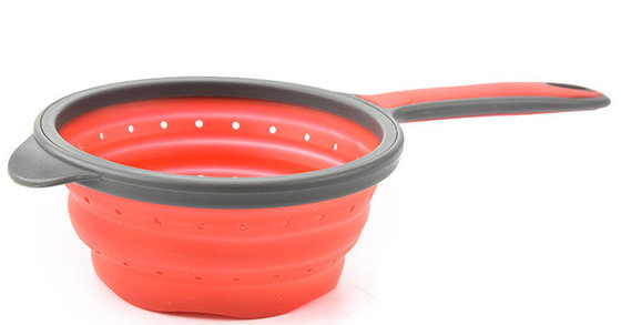 Food-grade silicone foldaway fruit basket collapsable and portable vegetable colander