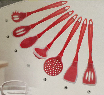 Silicone kitchen utensils 7 pcs/set non-stick cooking pan/pot